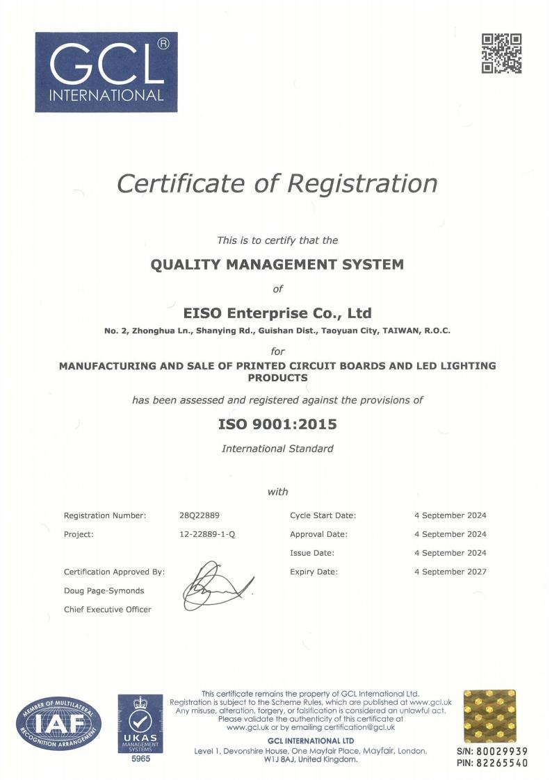 各項專利或證書 – EISO Enterprise Co., Ltd